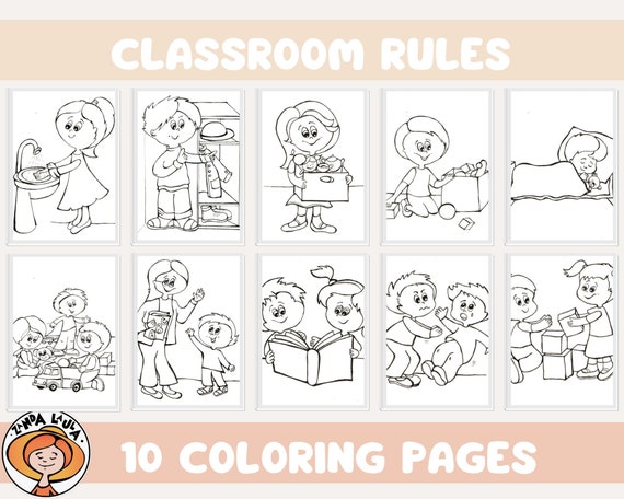 Normas De Clase Para Colorear Dibujos Para Colorear De Normas De