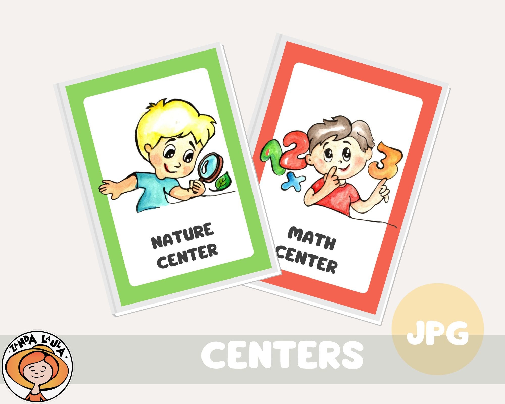 Preschool Learning Center Signs: Classroom Decor, Study Tools (PDF, JPG ...