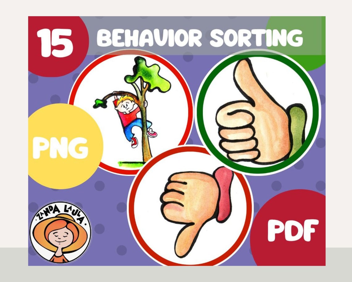 Behavior Sorting Game: Good & Bad Choices - Classroom Printables - Etsy
