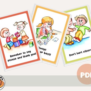 Classroom Rules Posters for Kids. Classroom Rules Poster. Watercolor ...