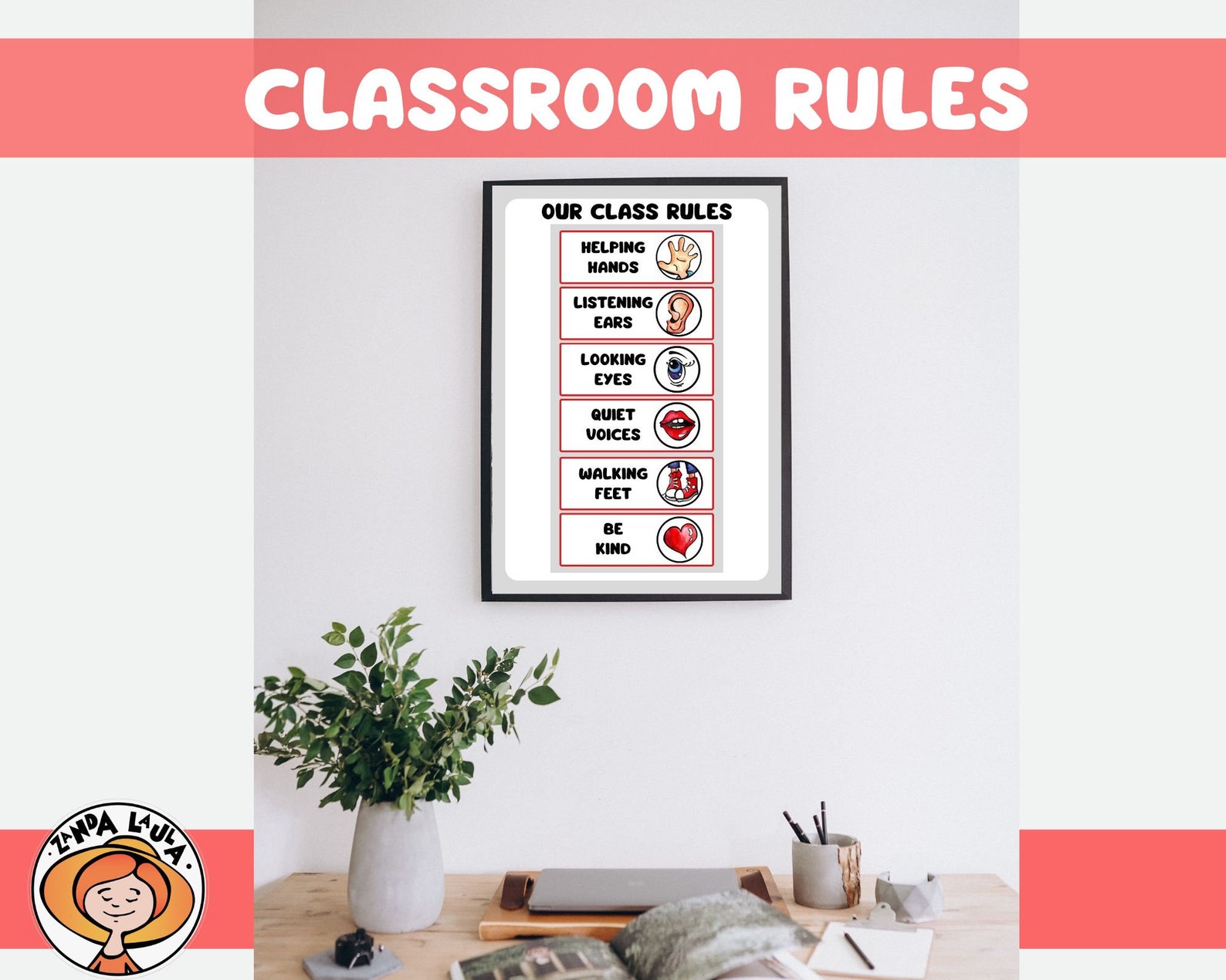 Classroom Rules for for Pre-k, Preschool, and Kindergarten. Class ...