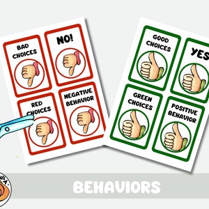 Behavior Sort, Good and Bad Choices, Positive and Negative Behavior ...
