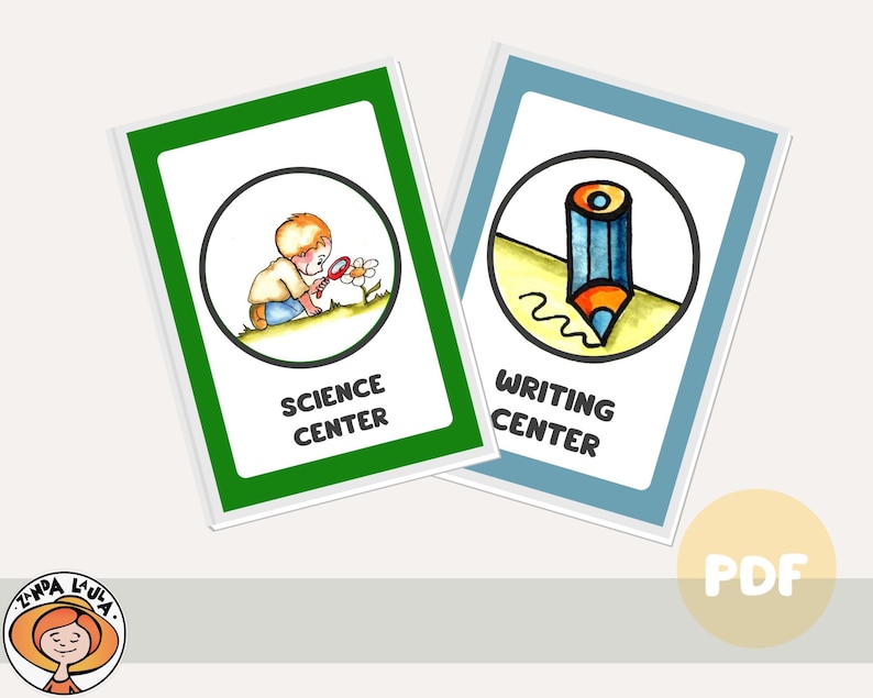 Preschool Learning Center Signs: 16 Printable Classroom Labels - Etsy