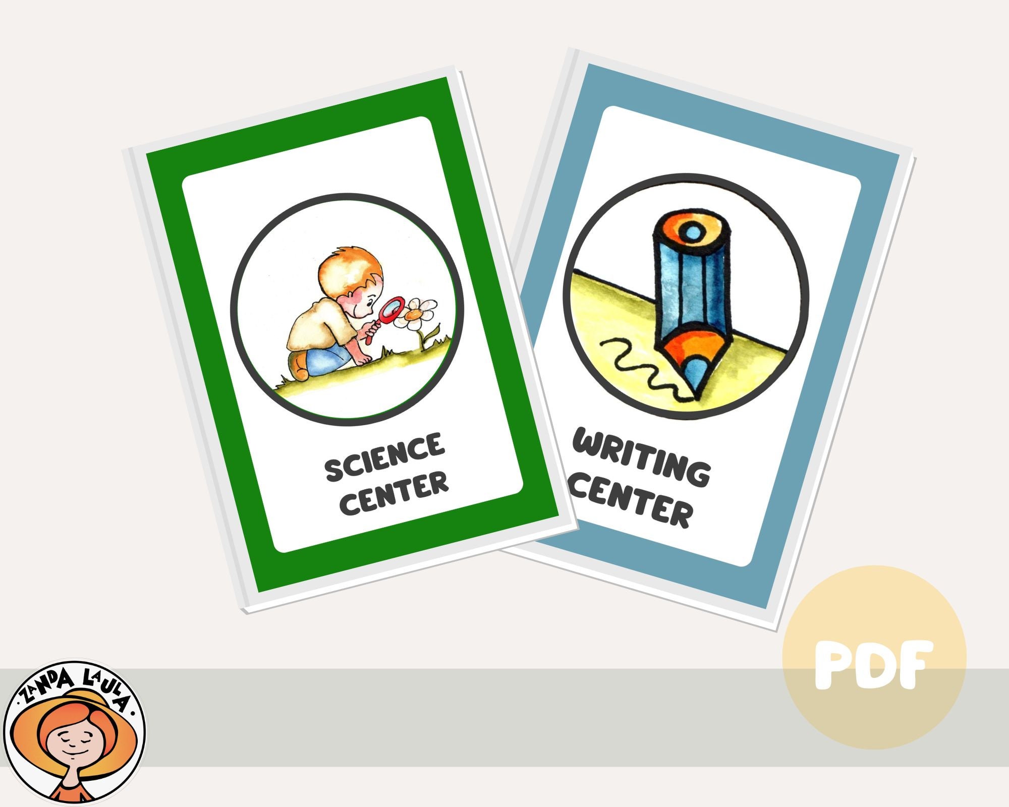 CENTER SIGNS for Preschool and Toddler Classrooms, Daycare Center Signs ...