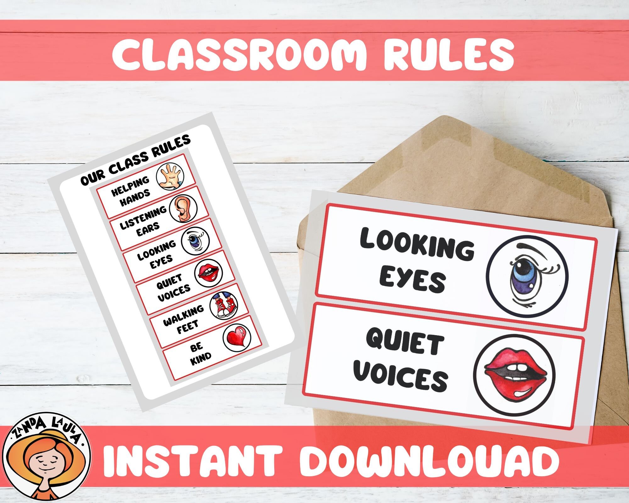 Classroom Rules for for Pre-k, Preschool, and Kindergarten. Class ...