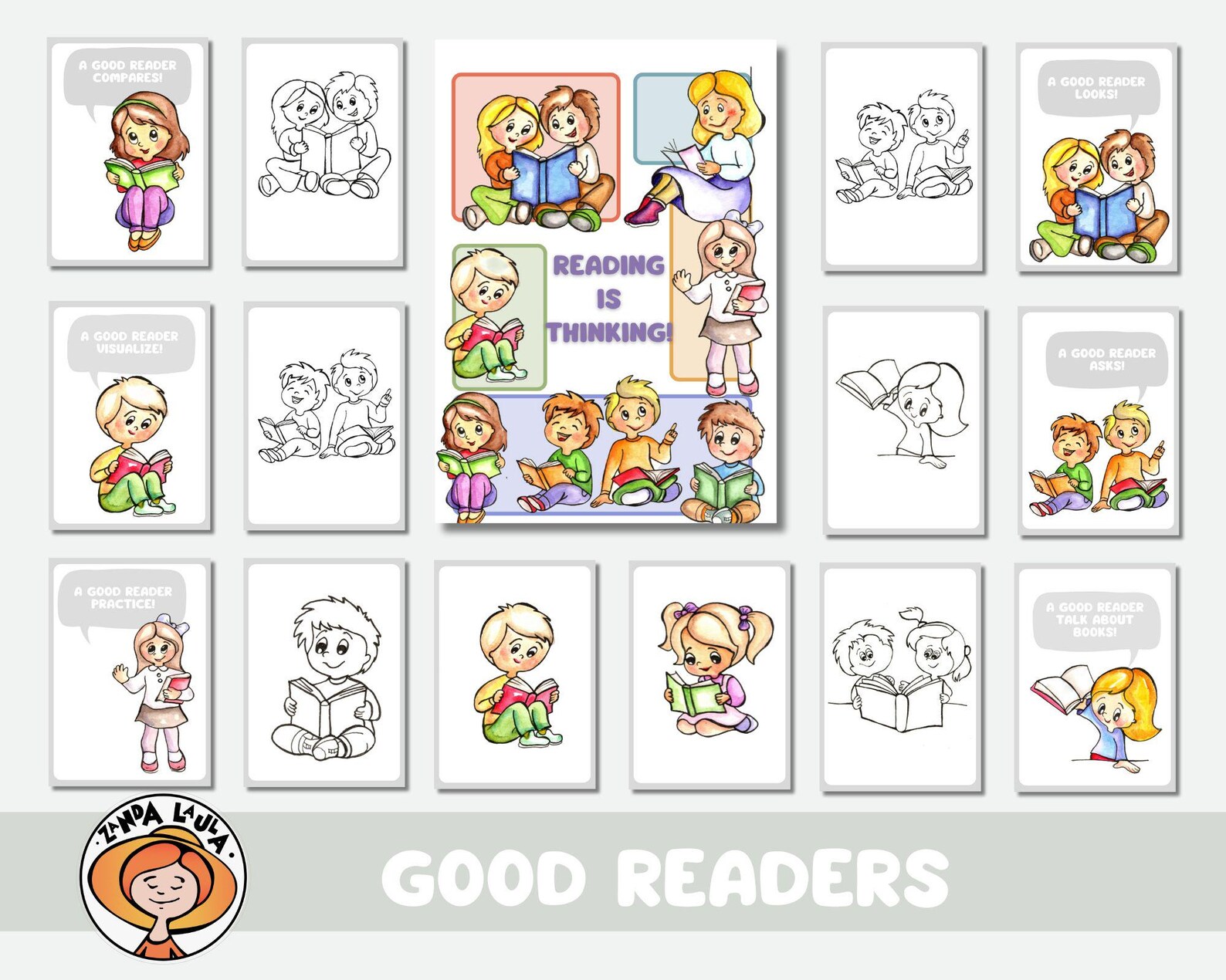 Preschool Beginning Readers. Kindergarten Good Reading Classroom Poster ...