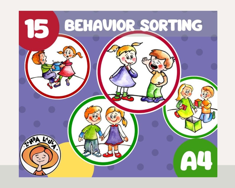 Behavior Sorting Game: Good & Bad Choices - Classroom Printables - Etsy