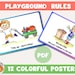 Playground Safety Rules Posters: Colorful Kids Play Signs (JPG, PDF) - Etsy