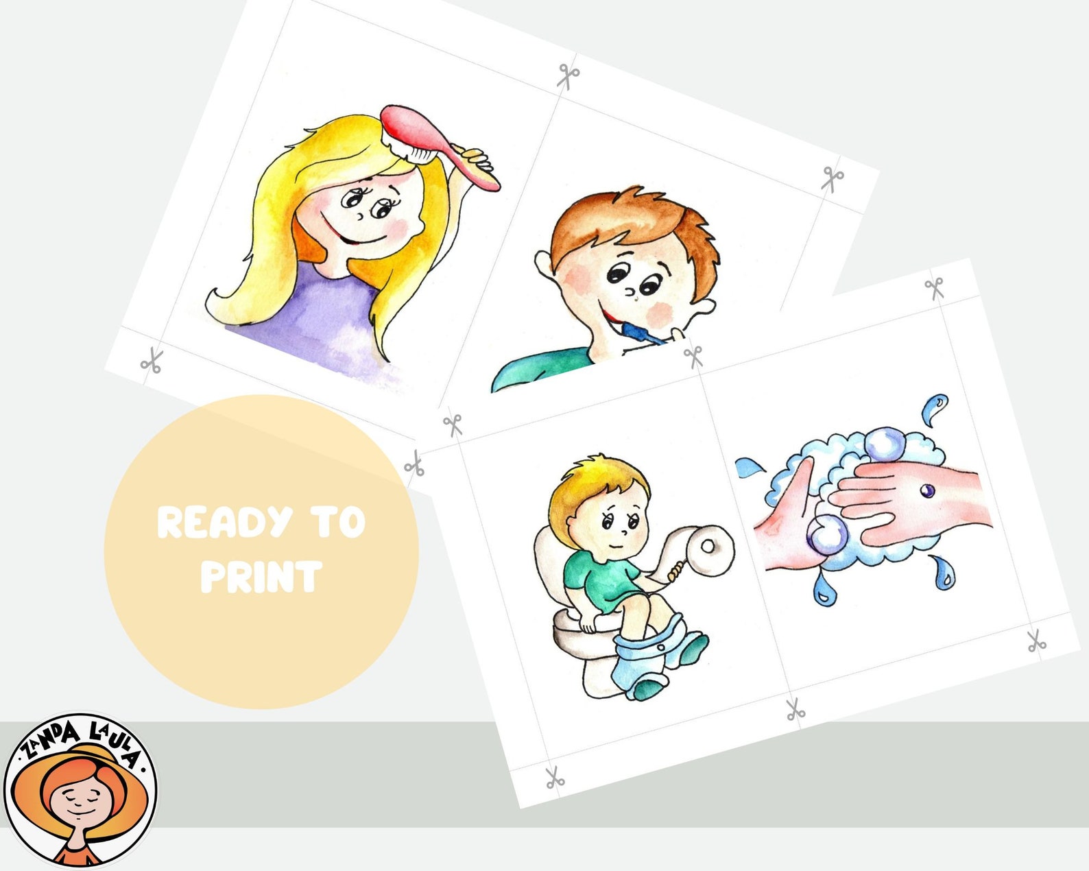 Daily Routine Prints for Toddler, Toddler Routine Chart, Daily Rhythm ...