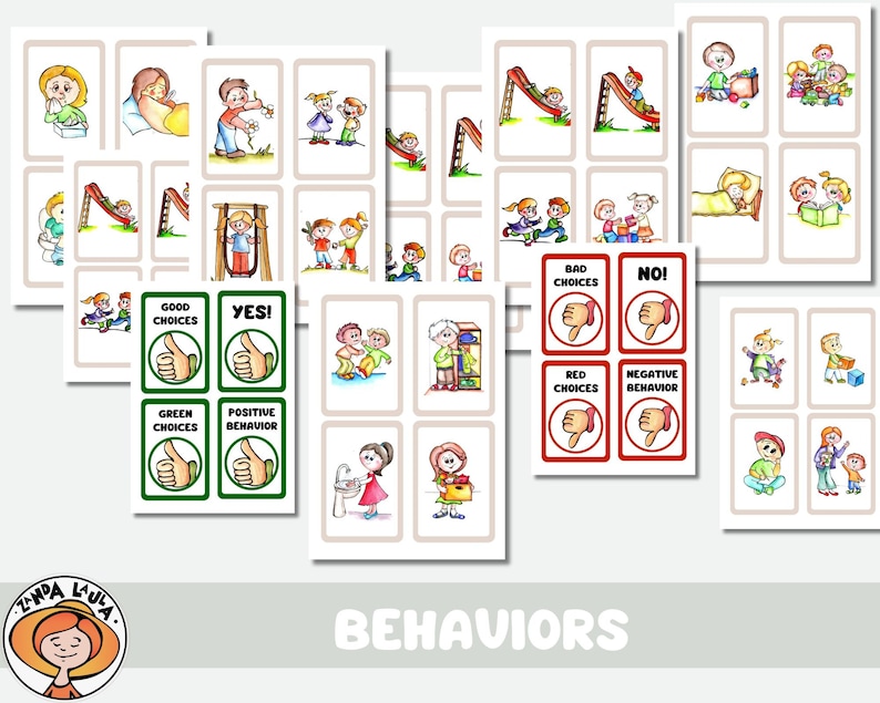 Behavior Sort, Good and Bad Choices, Positive and Negative Behavior ...