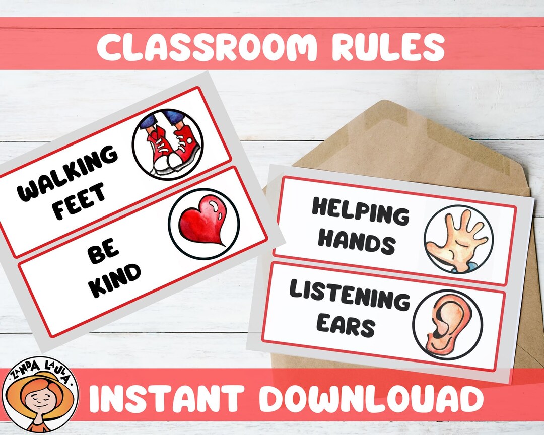 Classroom Rules for for Pre-k, Preschool, and Kindergarten. Class ...