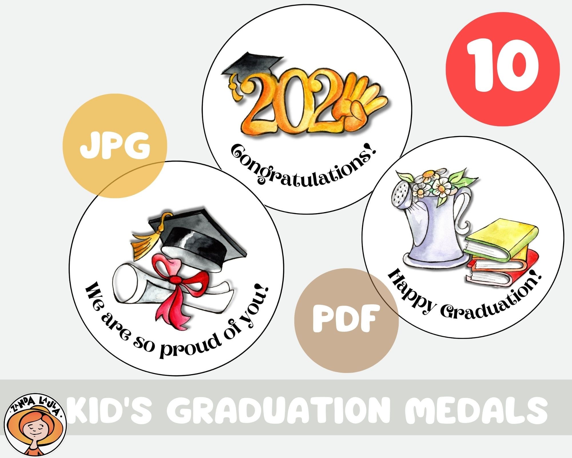 Kids Graduation Medals: 10 Designs, School Leaver Gift - Etsy