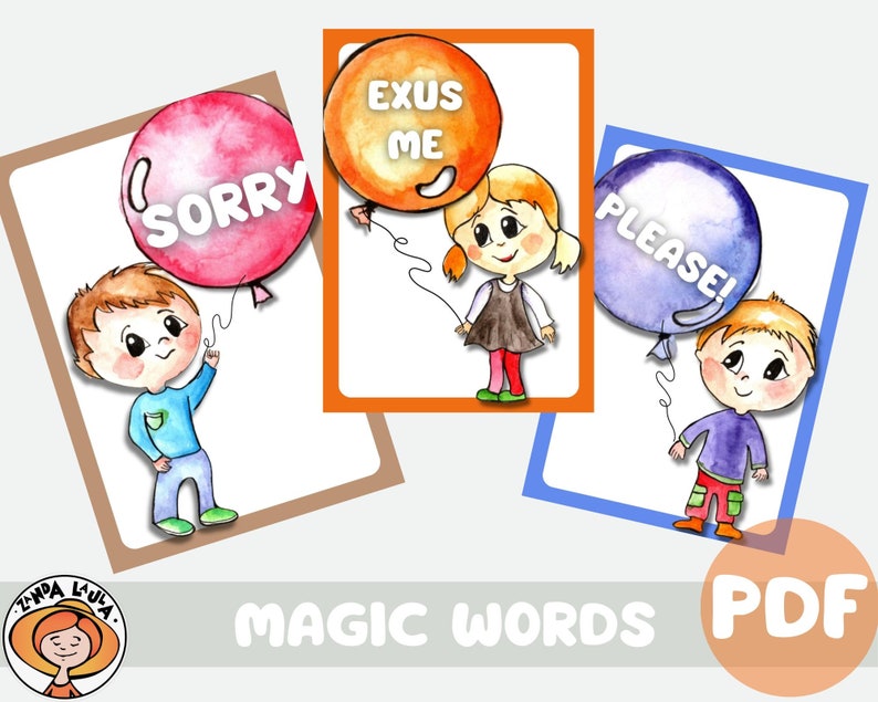 Macic Words Posters for Kids. Classroom Poster Signs. Decor. Visual ...