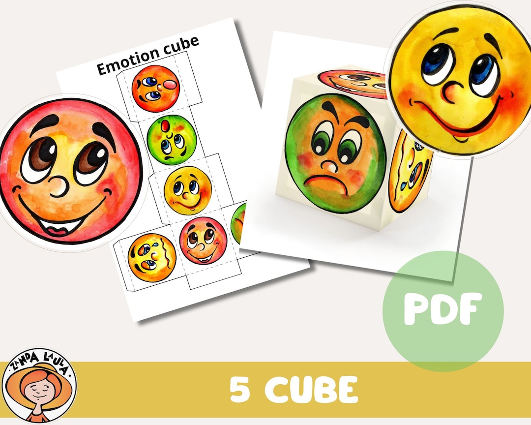 5 Cubes for Kids, Nature, Colors, Weather, Sensory, Emotion, Emotional ...