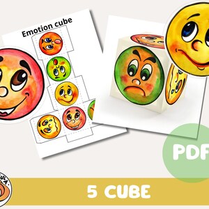 5 Cubes for Kids, Nature, Colors, Weather, Sensory, Emotion, Emotional ...