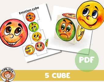 Emotions Cube Game | Emotional Faces Dice | Social Emotional Learning ...