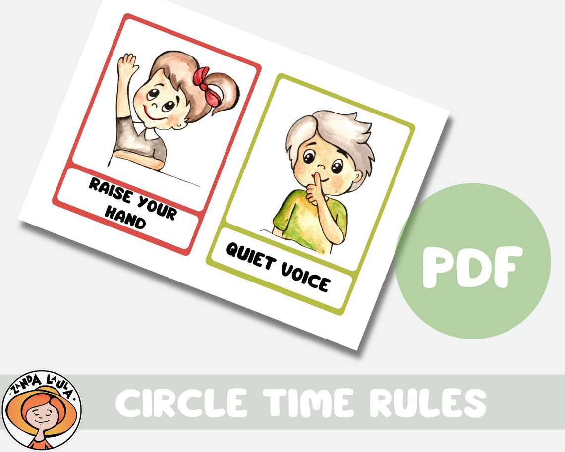 Circle Time Rules for Kids. Classroom Display Showing Circle Time Rules ...