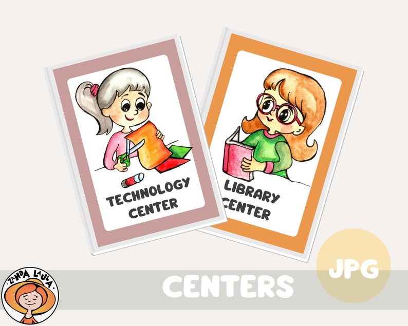 Preschool Learning Center Signs: Classroom Decor, Study Tools (PDF, JPG ...