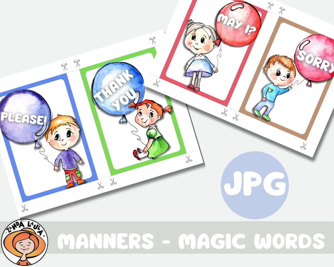 Manners Magic Words for Kids. Good Manners Activities.positive Words ...