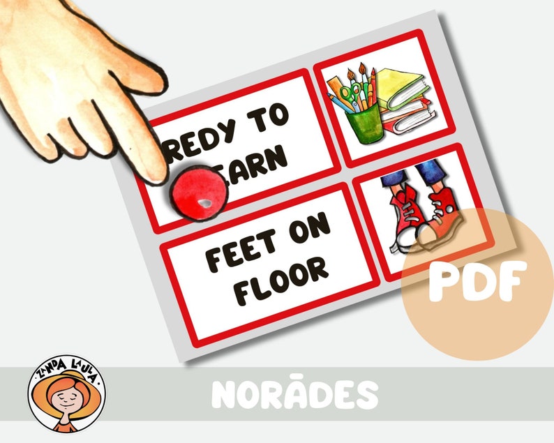 Classroom Rules and Direction Visuals for Kids. Pre-k, Preschool. Class ...