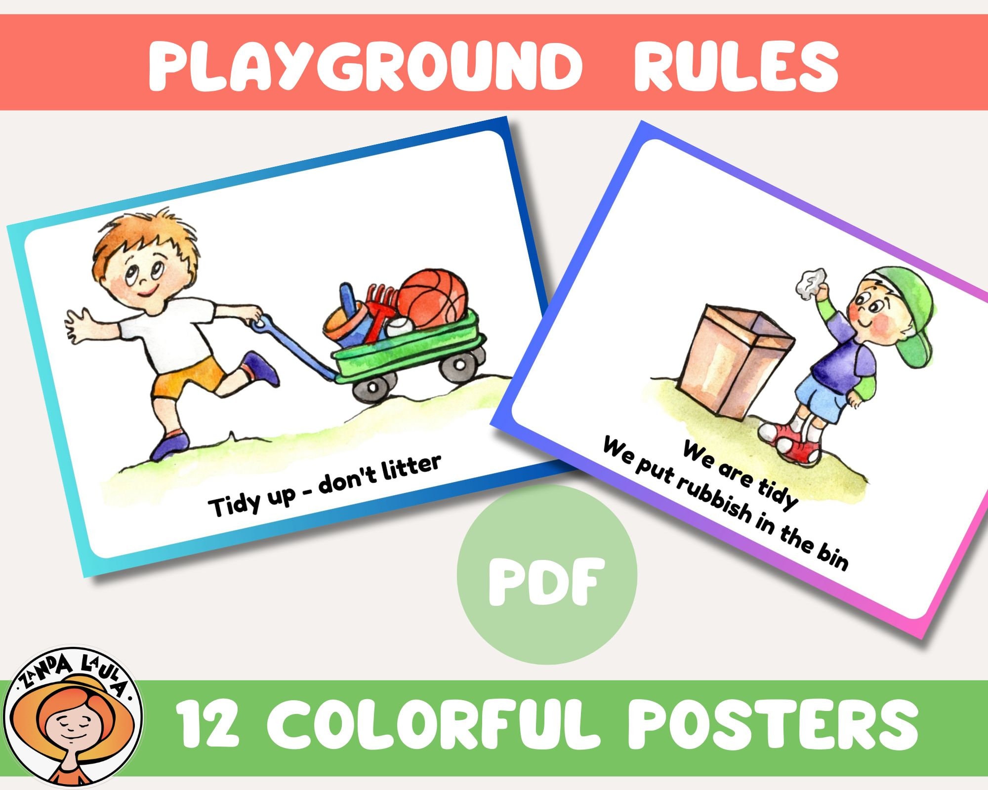 Safety Rules for Kids, Playground Rules Activities for Preschool ...