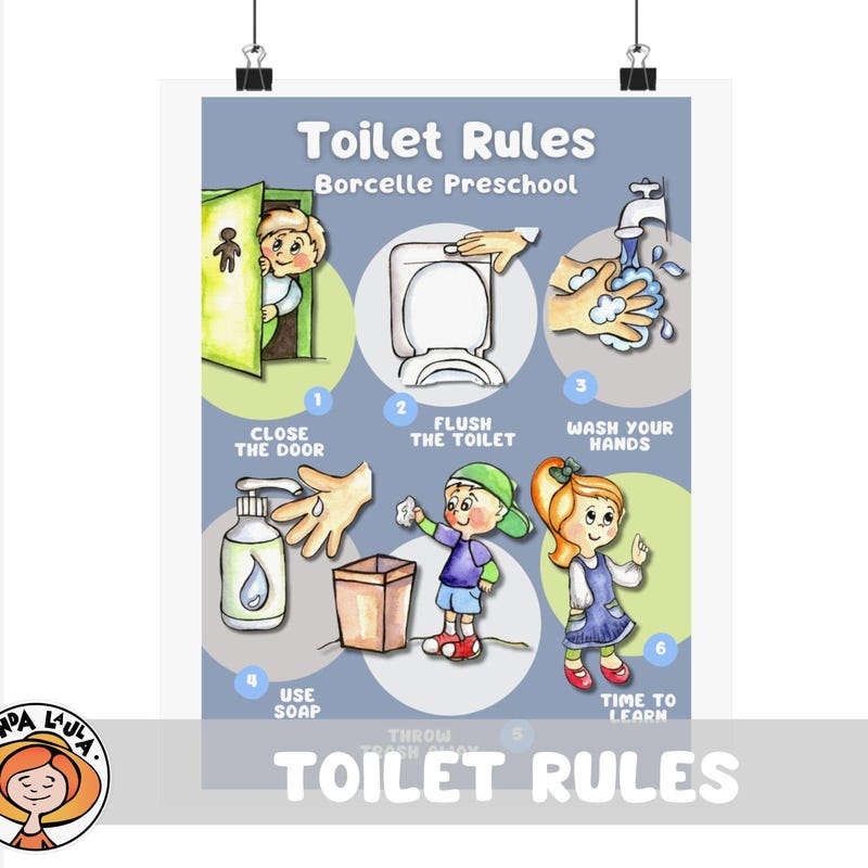 Bathroom Etiquette Poster - Etsy