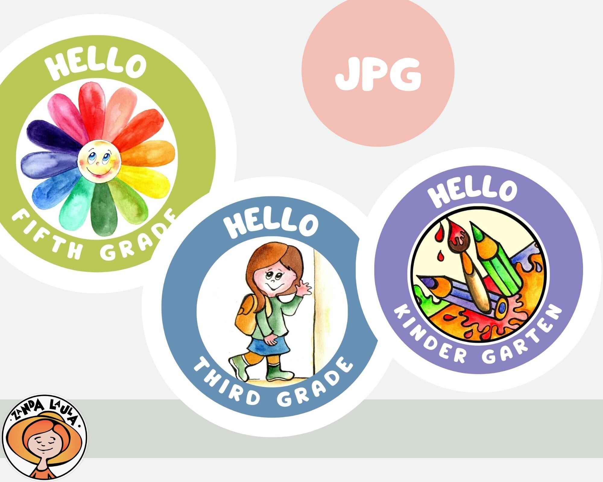 Hello Back to School Bundle, First Day of School, Kindergarten, 1st 2nd ...