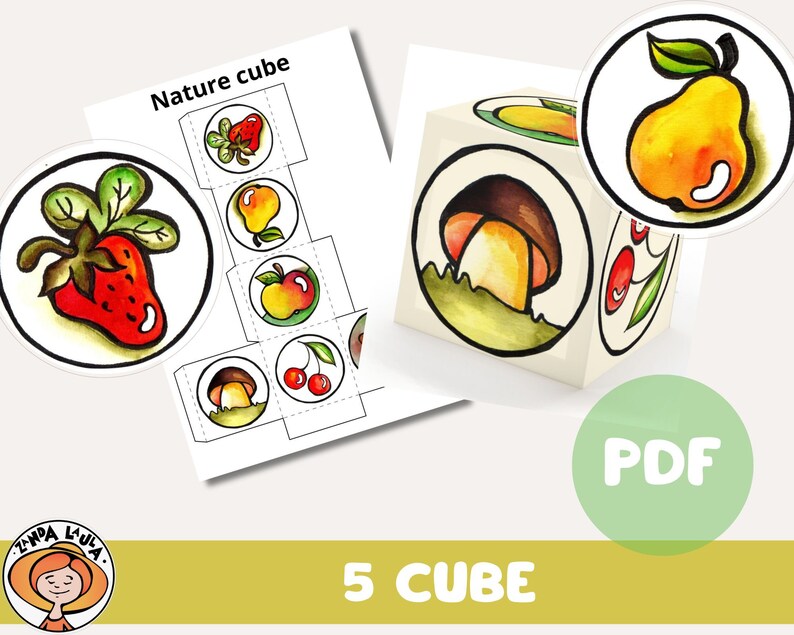 5 Cubes for Kids, Nature, Colors, Weather, Sensory, Emotion, Emotional ...