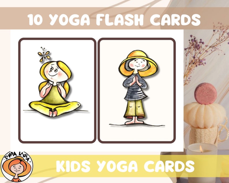 10 Yoga Flashcards for Kids. Yoga Games. Children's Yoga Pose. Yoga ...