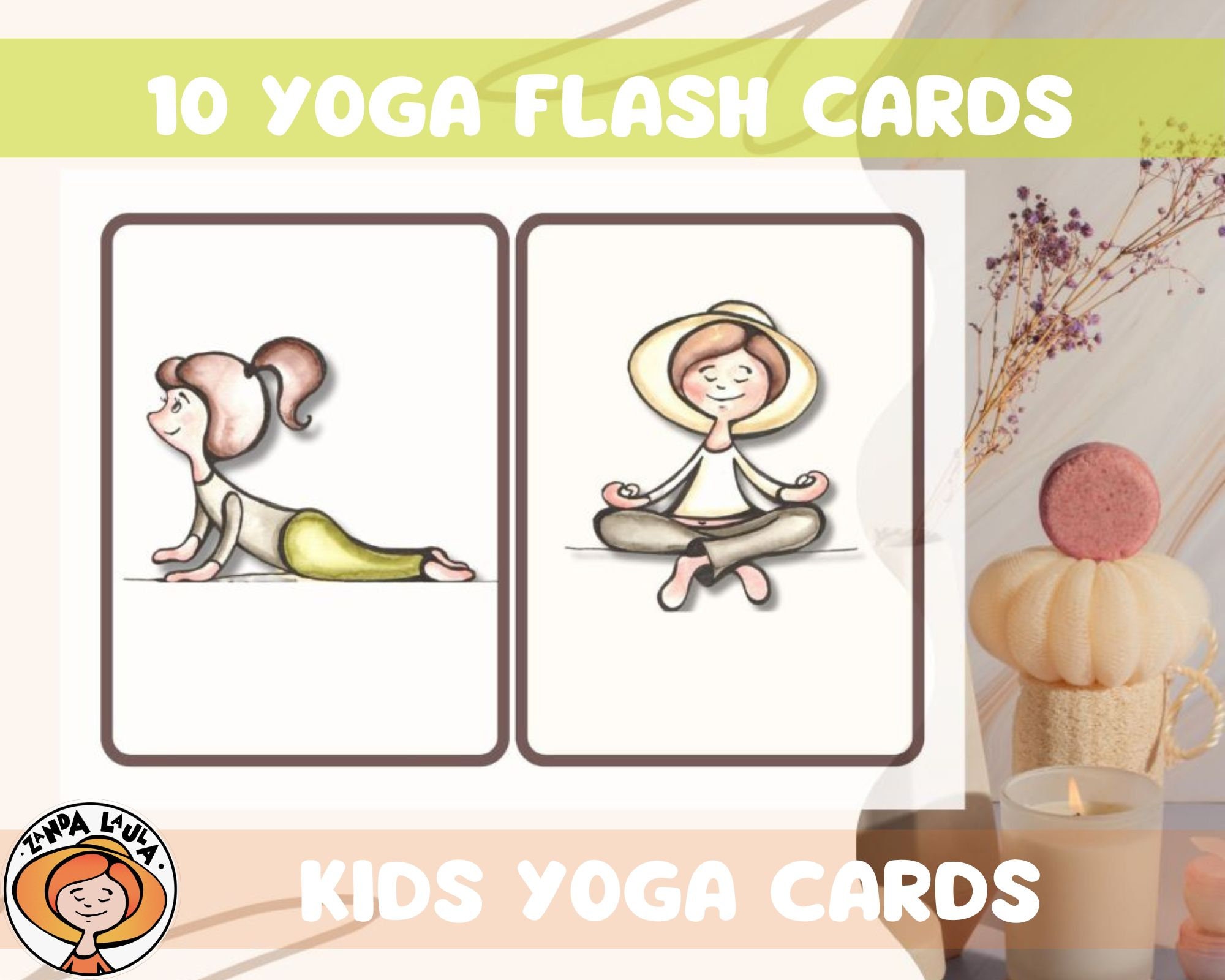 10 Yoga Flashcards for Kids. Yoga Games. Children's Yoga Pose. Yoga ...