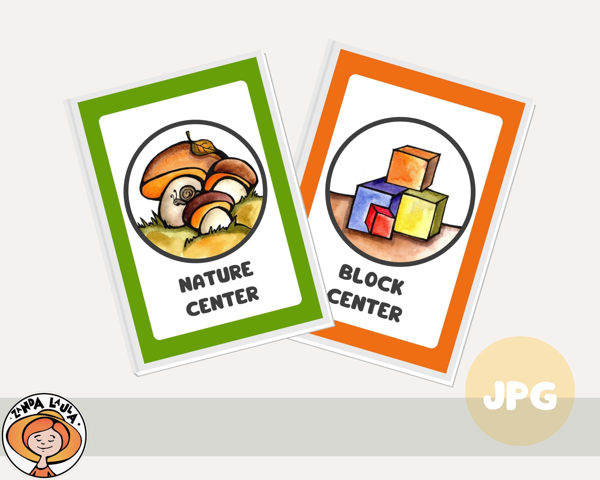 CENTER SIGNS for Preschool and Toddler Classrooms, Daycare Center Signs ...