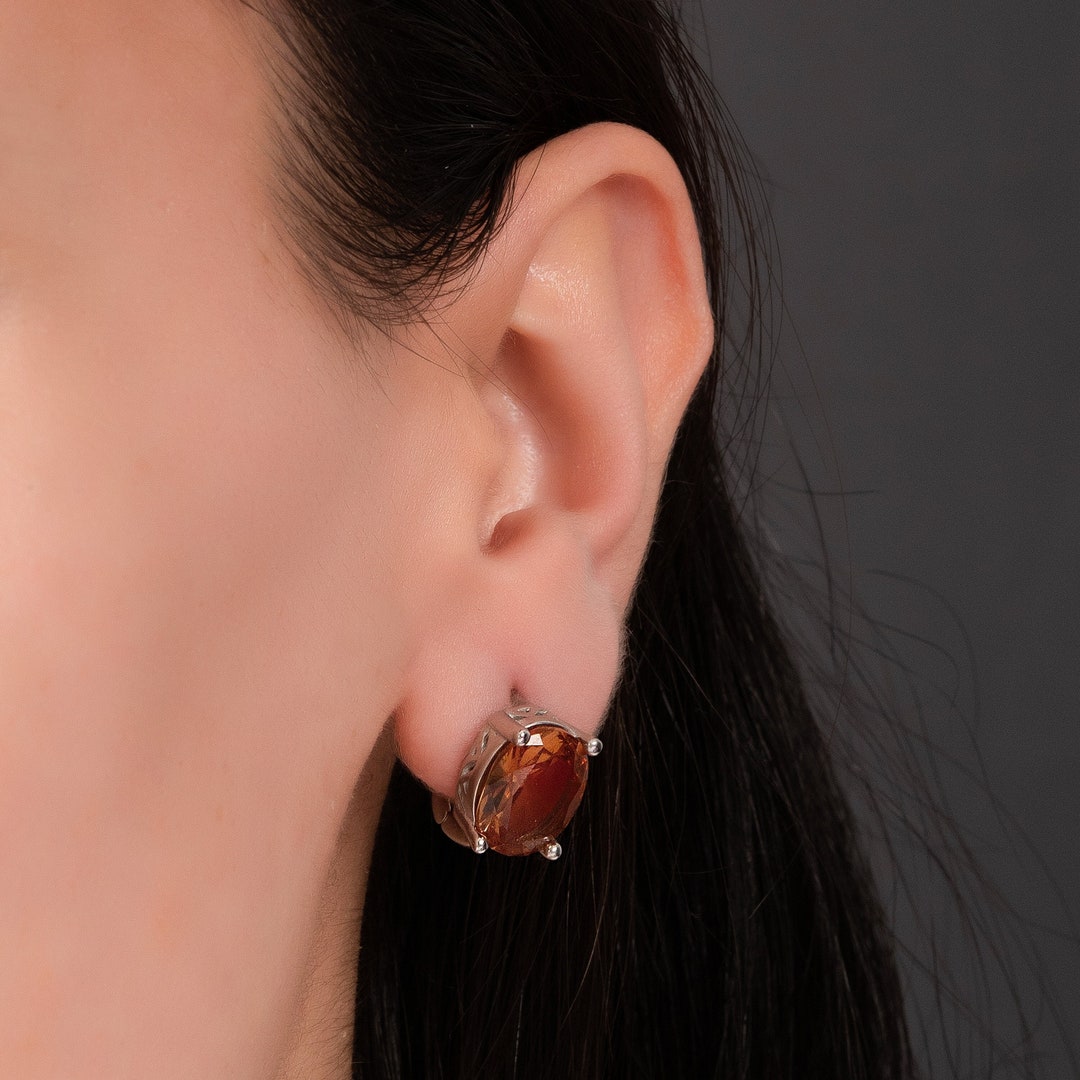 925 Sterling Silver, Oval Cut, Zultanite Earrings, Sultanite Earrings ...