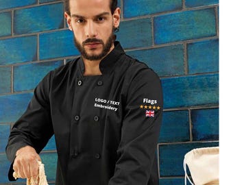 chef jacket with flag
