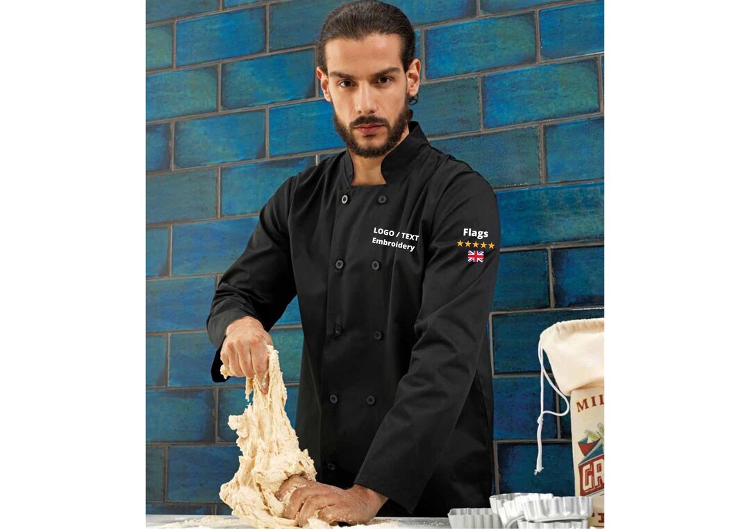 Personalised Chef Jacket, Custom Chef Embroidery, Name, Text, Logo ...