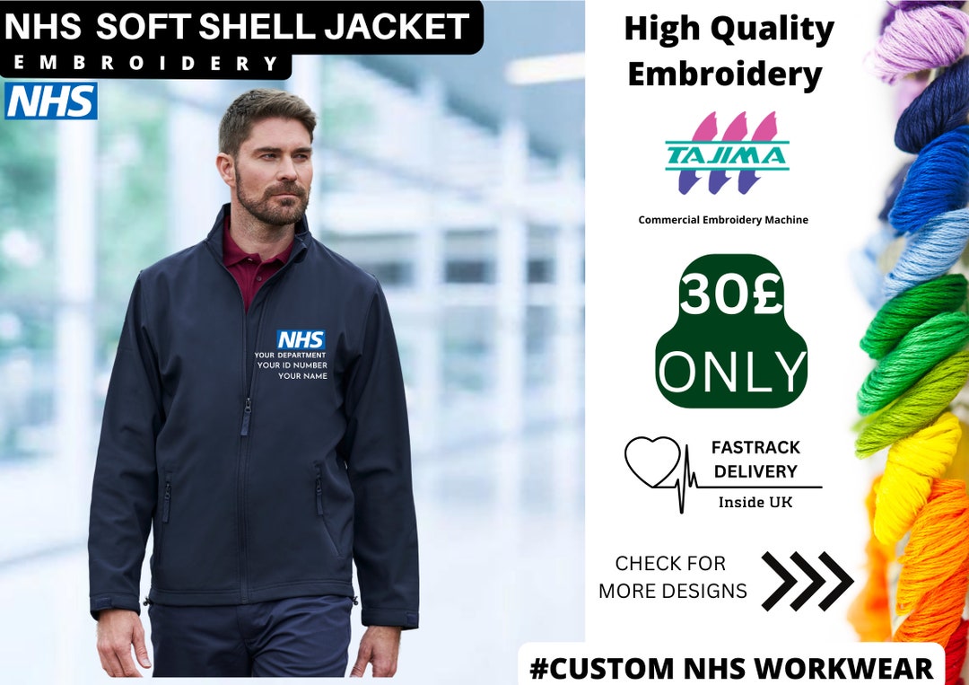 Men's NHS Softshell Jacket/nhs Uniforms/nhs Uk / Nhs Staff Uniforms/nhs ...