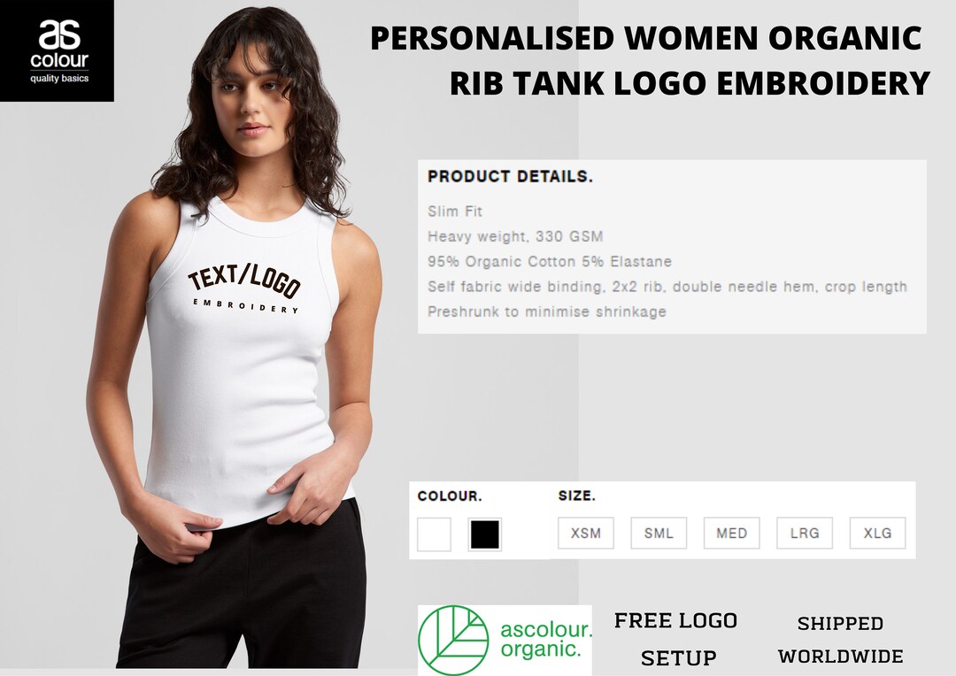 Womens Rib Tank , Custom Rib Tanks , Custom Womens Tshirt, Personalised ...