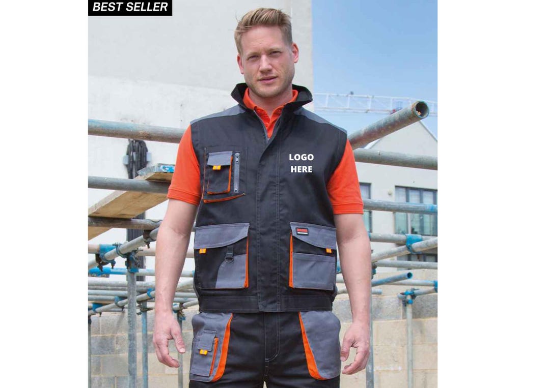 Personalised Workwear Gilet /work-guard Lite Gilet With Logo Embroidery ...