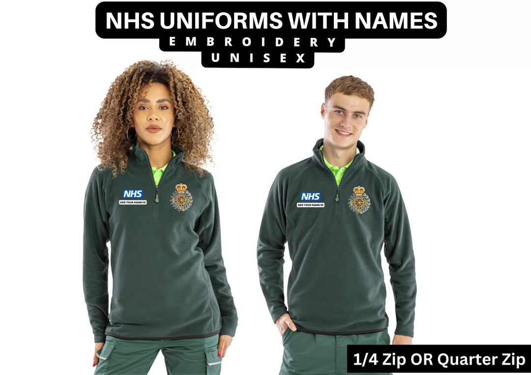 NHS 1/4 Zip Micro Fleece Unisex Jacket /NHS Ambulance Service Uniforms ...