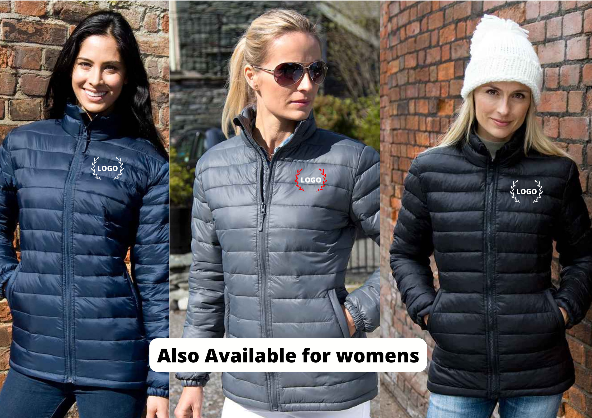 Personalised Puffer Jacket Custom Embroidered Jacket logo - Etsy