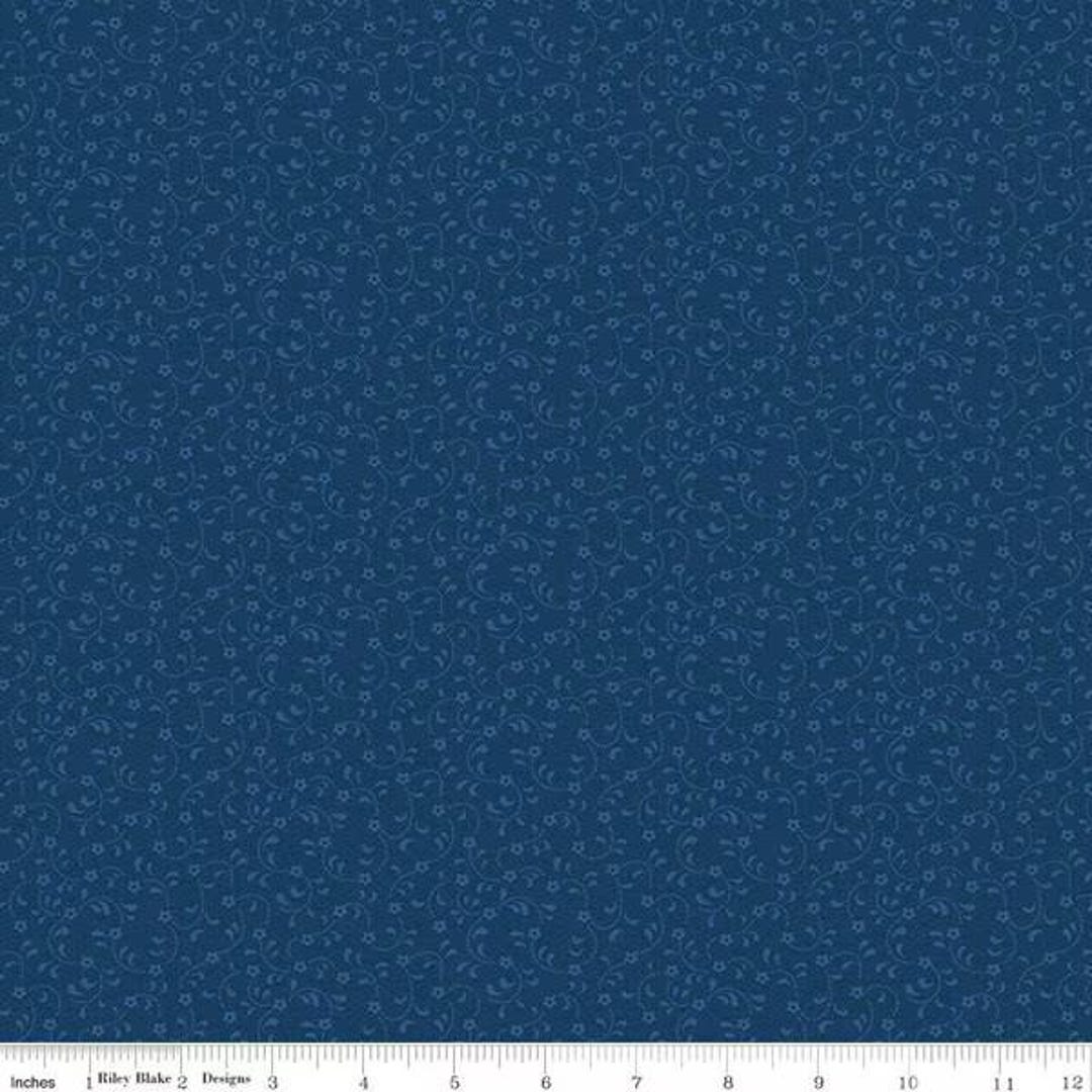 Floret in Navy by Riley Blake Designs - Premium Cotton Fabric - Sold in ...