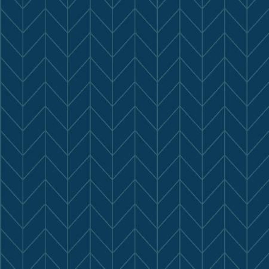 Navy Chevron by Kimberbell Designs for Maywood Studio - Premium Cotton ...