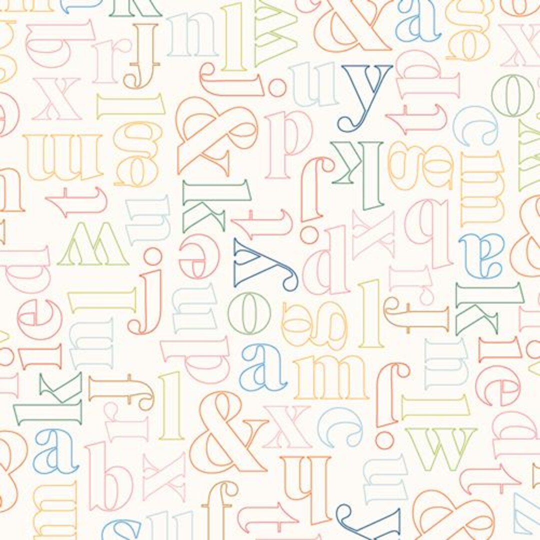 Alphabet Party Snug in Flannel by Art Gallery Fabrics - Premium Cotton ...