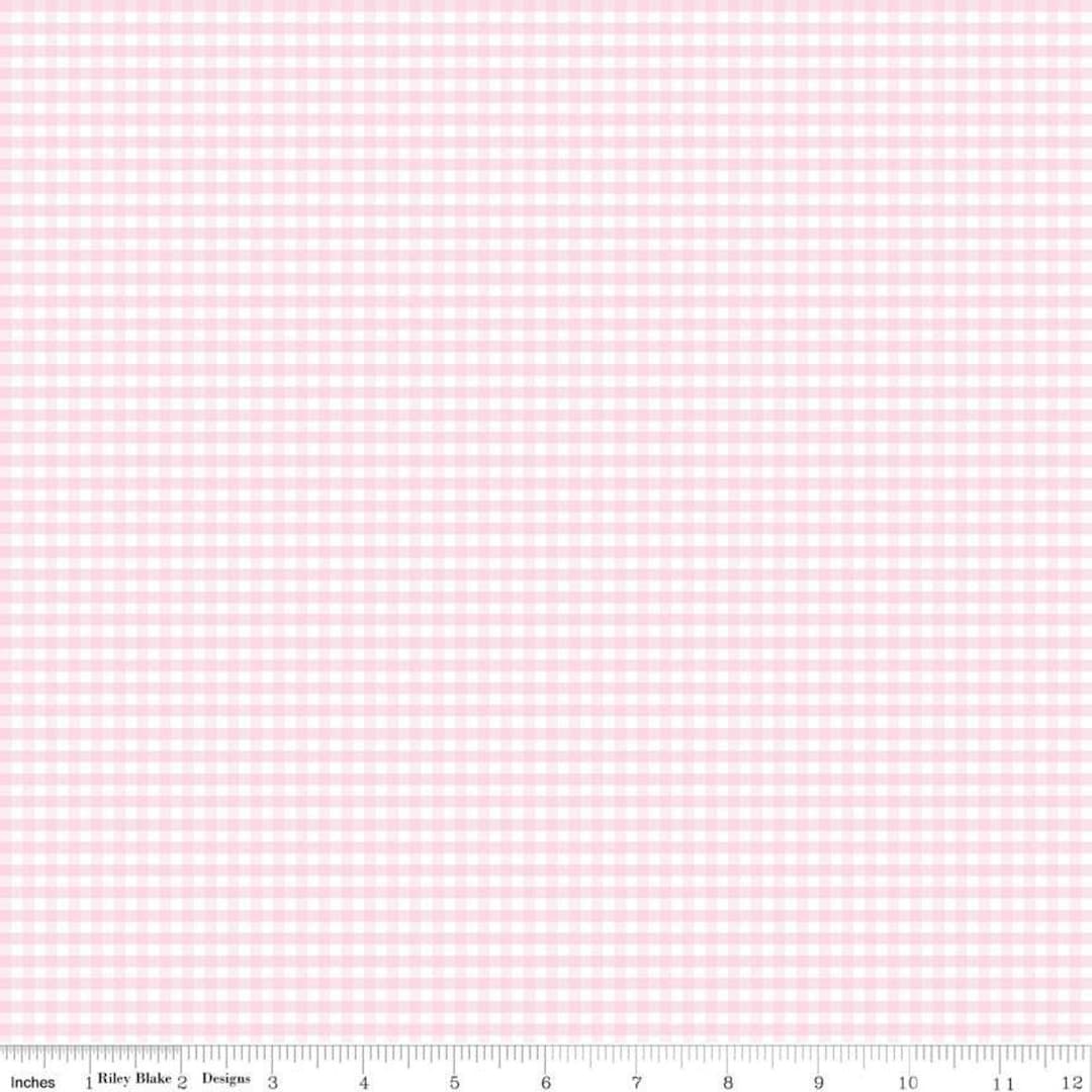 Riley Blake Small Gingham Check - 1/8" Gingham in Baby Pink by Riley ...