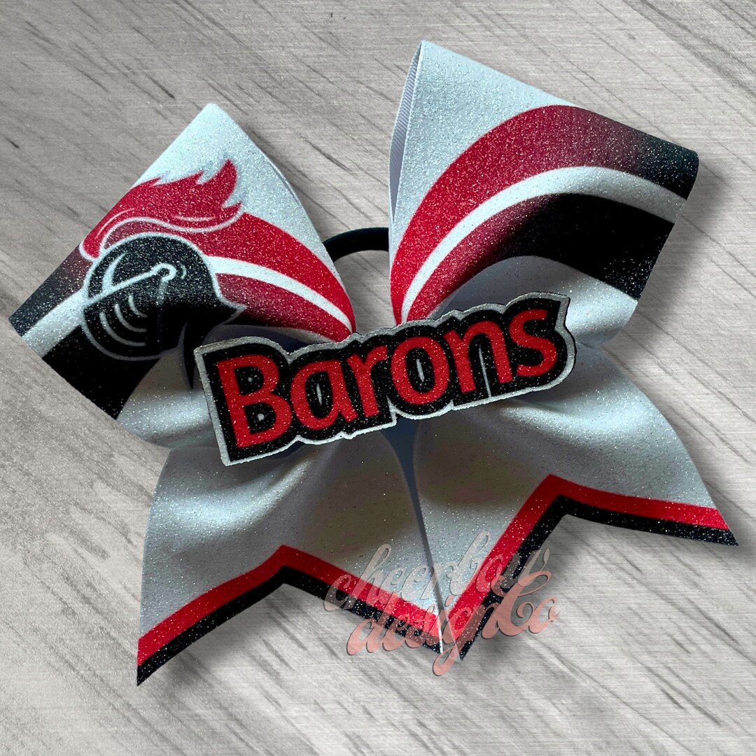 Mascot Cheer Bow Sublimated Glitter Custom Color With Removable 3D ...