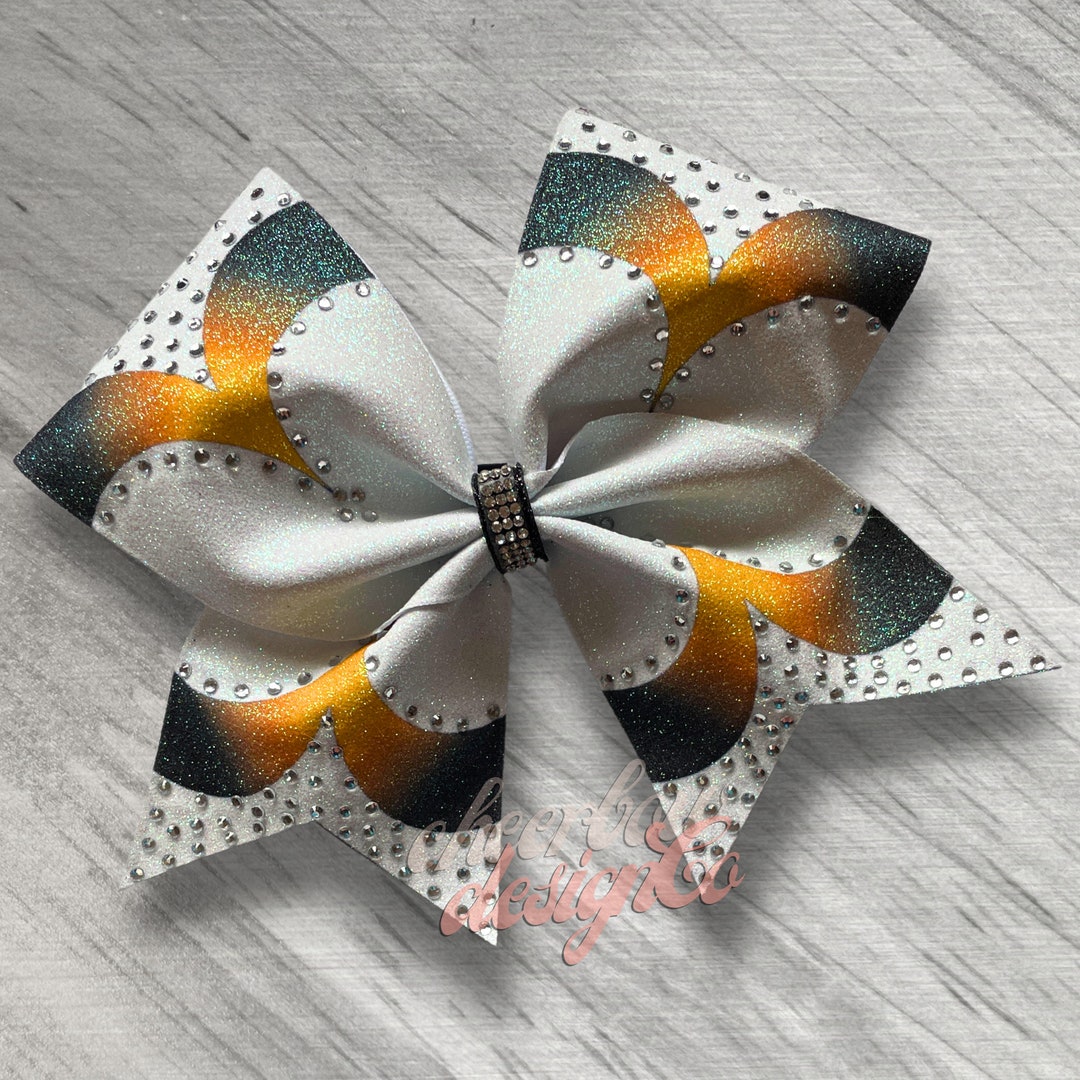 Persevere Sublimated Glitter and Rhinestone Cheer Bow, Team Bow, Custom ...