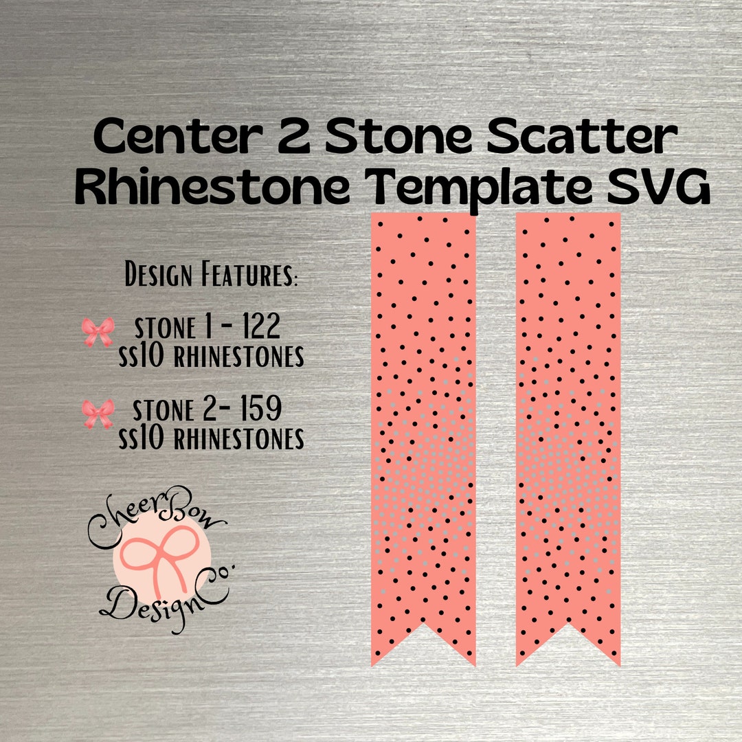 Rhinestone Template Instant Digital Download SVG for 3" Cheer or Hair ...