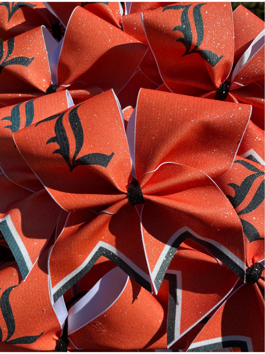 Single Color Cheer Bow, Custom School Colors and Your Team Logo , Made ...