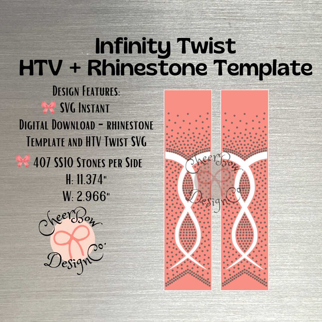 Rhinestone and HTV Instant Digital Download - Infinity Twist - for 3 ...