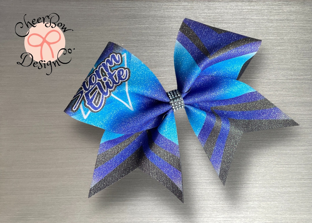 Prestige Cheer Bow, Sublimated Glitter Design, Made to Order With Your ...