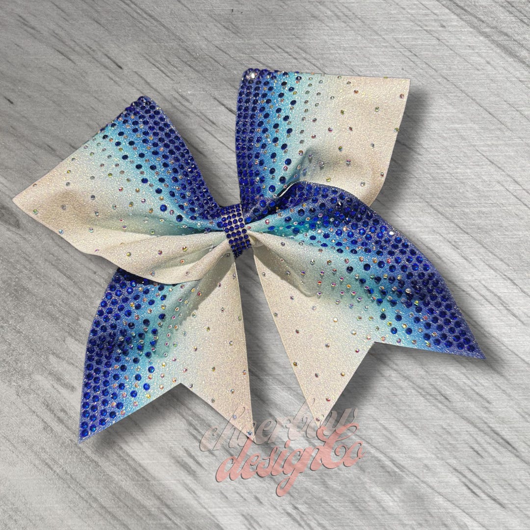 Glory Cheer Bow, Sublimated Full Glitter and Rhinestone Bow, Custom ...